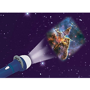 Brainstorm Toys: Space Torch and Projector, Creates Clear, Precise Images up to One Metre Wide, Fun Project Doubles as Handy Torch Flashlight, STEM, For Ages 3 and up
