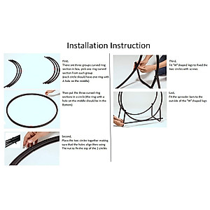 DOEWORKS 30 Inches Medium Round Steel Firewood Racks Heavy Duty Holder Log Rack Hoop