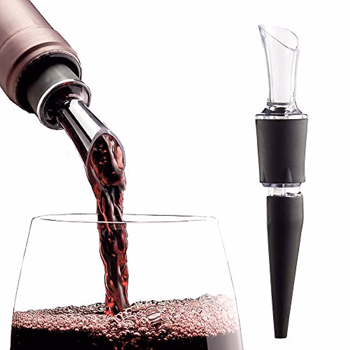 AeraWine 2-Pack Patented Bottle-top Wine Aerator and Pourer - 100% MADE IN THE USA