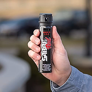 SABRE Magnum 120 Pepper Spray, 40 Bursts, 12-Foot (4-Meter) Range, Extra Large 92.4 Gram Canister, UV Marking Dye, Flip Top Safety, Black