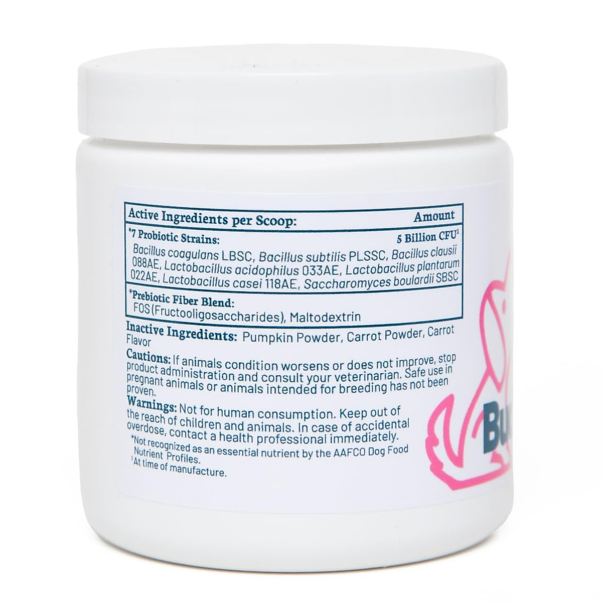 Buddy Biotics Probiotic + Prebiotic for Dogs- Gut Flora Health, Digestive and Immune Health, Diarrhea and Bowel Support – 5 Billion CFU per Scoop
