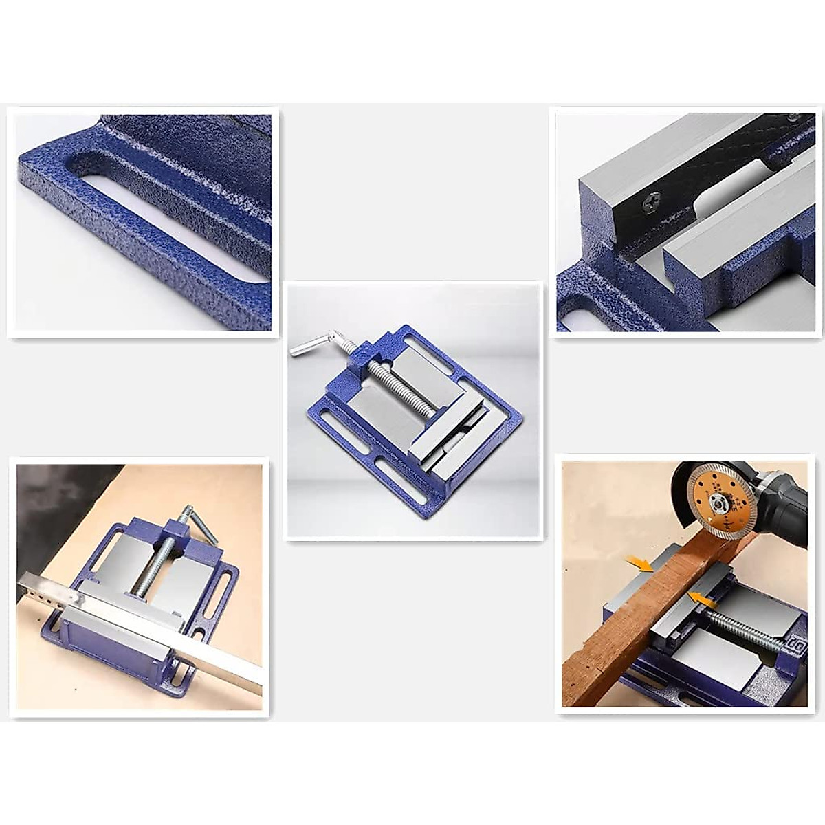 ZGRM Vise Precision Bench Clamp 4-Inch Drill Press Vise Table Vise (Large)