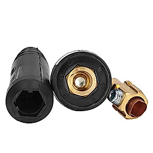 Welding Cable Connector, 5 Sets Wide Use European Style Firm Fixing Welder Cables Plug Socket for Machine