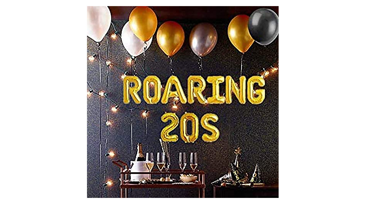 JeVenis 20th Birthday Roaring 20s Balloons Decor