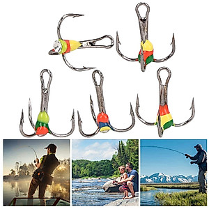 OKJHFD 5Pcs Box Metal Colorful Fishing Hook Artificial Fishing Lure Bait Fishing Tool Accessories(01)