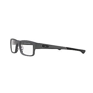 Oakley Men's Ox8046 Airdrop Rectangular Prescription Eyeglass Frames, Satin Light Steel/Demo Lens, 53 mm