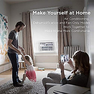 MIDEA EasyCool Window Air Conditioner - Cooling, Dehumidifier, Fan with remote control - 6,000 BTU, Rooms up to 250 Sq. Ft. (MAW06R1BWT Model) (Renewed)