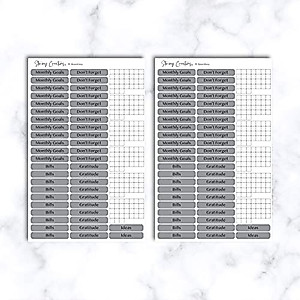 Essentials Calendar Planner and Journaling Stickers, Black and White Starter Kit for Journals and Planners, 12 Sheets, 1361 Stickers Per Pack