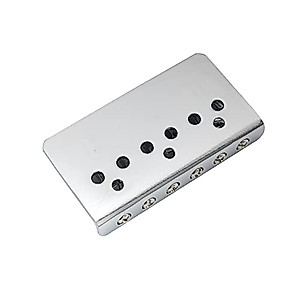 Musiclily Pro 54mm Modern Hardtail Fixed Bridge for Import Strat Tele Style Electric Guitar, Chrome