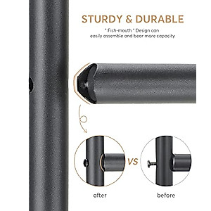 LIFEFAIR Clothing Garment Rack Double Rail Heavy Duty Rolling Clothes Rack with Wheels and Bottom Shelves Capacity 550 lbs Hanging Organizer Stand