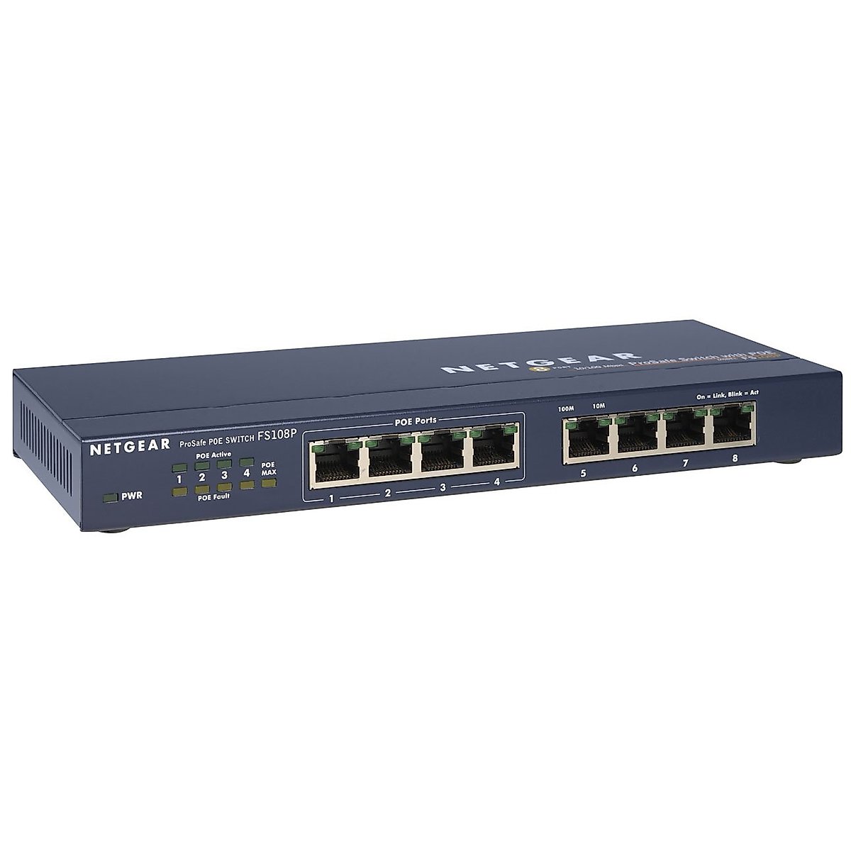 FS108P Netgear ProSafe 8 Port 10/100 Switch with Power over Ethernet FS108P