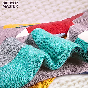 OutdoorMaster Kids Ski Socks - Merino Wool Blend, Over the Calf Design (S, Green - 2)