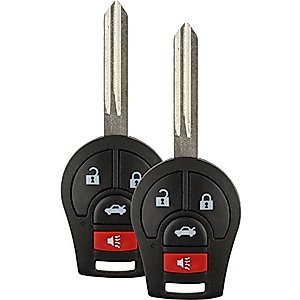 2X KeylessOption Remote Key Fob 4btn for Nissan (CWTWB1U751, CWTWB1U816)