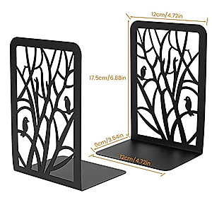 MAMEG Expandable Bookends 2pcs Book Ends Meta Bookend Book Stand Holder Book Support Shelf Desk Organizer Storage Bookrack School Office Supplies