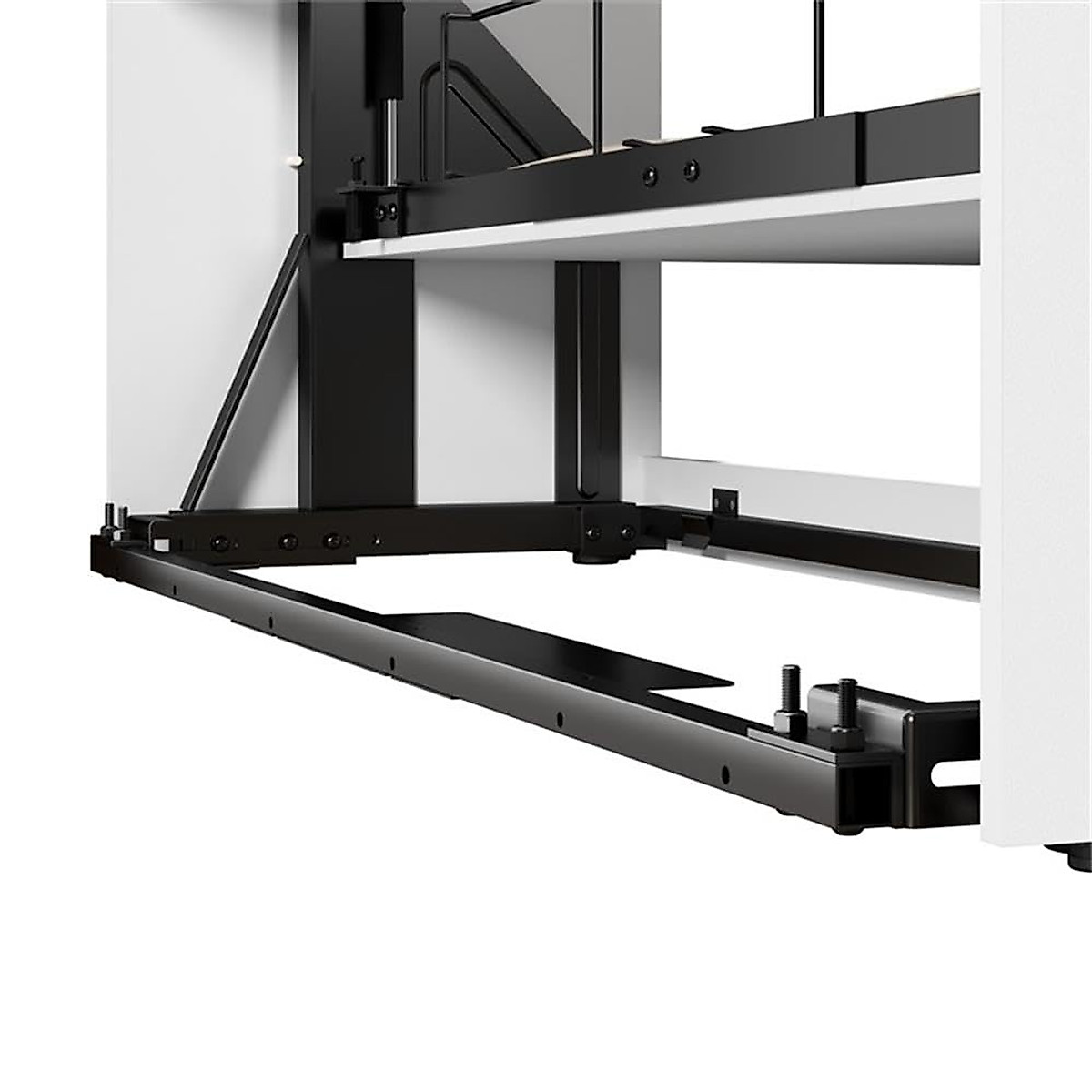 Bestar Claremont 59W Full Murphy Bed in White, Sleeping Arrangement for Multipurpose Area, Bedroom, Guest Room, or Living Room