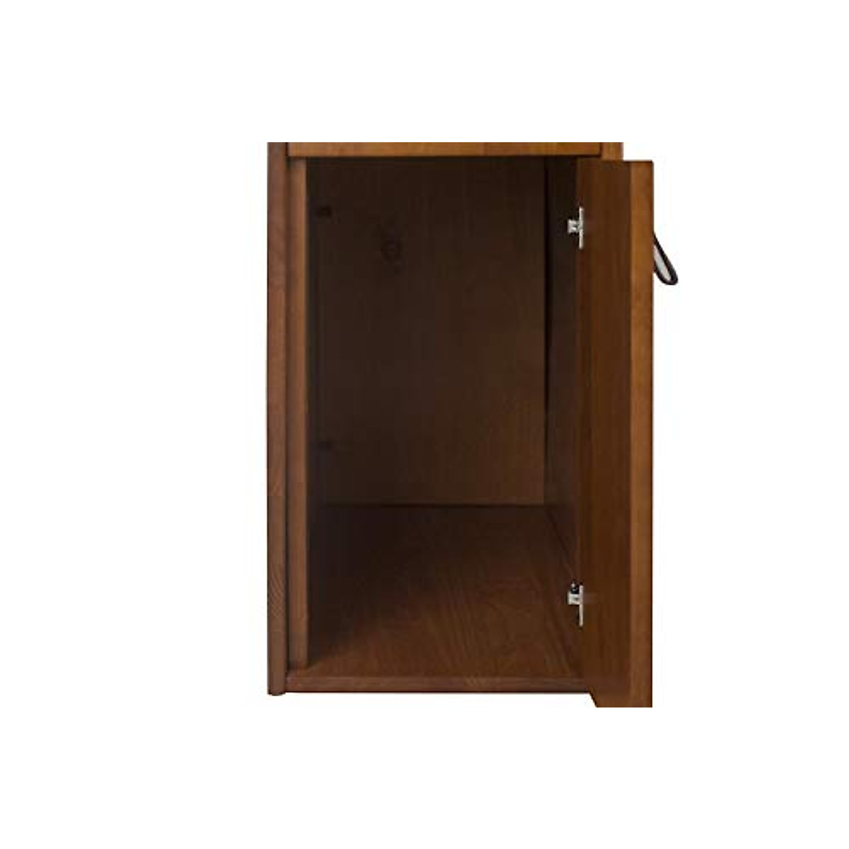 memomad Bali Storage Headboard with 4 Doors (Queen Size, Caramel Brown Wood)