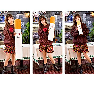 NUOBESTY Novelty Cigarette Pillow No Smoking Plush Toy Cylindrical Sofa Decoration Gifts for Home Car Use 50cm (Without Inner Container)