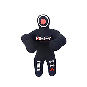 DEFY Tomie 6.1™ Brazilian Jiu Jitsu 100cm Kids Grappling Dummy Thick Grade Canvas MMA Wrestling Judo (Black)