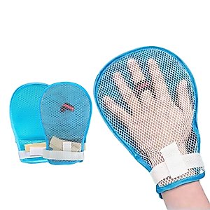 DUNBRI Hand Restraint Gloves for Dementia, Anti Scratch Bed Restraint Mitts, Breathable Protective Gloves for Elderly Daily Care