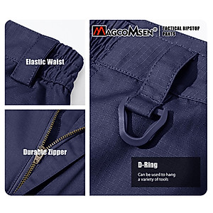 MAGCOMSEN Hiking Pants for Men Quick Dry Military Pants Tactical Pants 9 Pockets Outdoor Pants for Men Lightweight Pants Navy 38