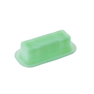 Tablecraft HJ124 Jadeite Glass Collection Butter Dish, 6.75 x 3.25 x 2.25, Green