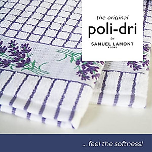 Samuel Lamont Poli Dri 100% Cotton Dish Towel - Lavender Sprigs