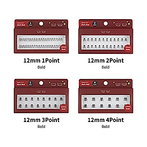 CCAMBBAK Bold - Looks So Natural False Eyelashes Handmade Lightweight Individual Lashes K-Beauty Extension Lengthening Wisps Authentic Fake Eyelashes (10mm Bold (Black), 1Point)