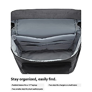 HotStyle ADMETA Casual Daypack College Backpack Aesthetic Bookbag, Black