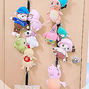 Peohud 2 Pack Closet Hanging Hat Organizer Rack, 16 Hooks Hat Storage Hangers for Baseball Caps, Ball Hats, Golf Caps, Beanies Hats, Sports Caps, Closet Hook Cap Holder