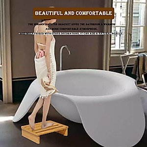 Generic Wooden Home Beauty Elevated Stool, Creative Mobile one Step Stool, Office Footstool, Bathroom Shower mat, Generic01