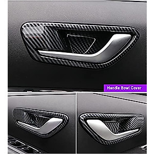 HIGH FLYING for Hyundai Tucson 2022 2023 Car Accessories Door Handle Bowl Cover ABS Carbon Fiber Grain 4pcs
