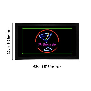 Bar Runner Your Name Cocktail Bar Drip Spill Mat Personalized Bar Gifts