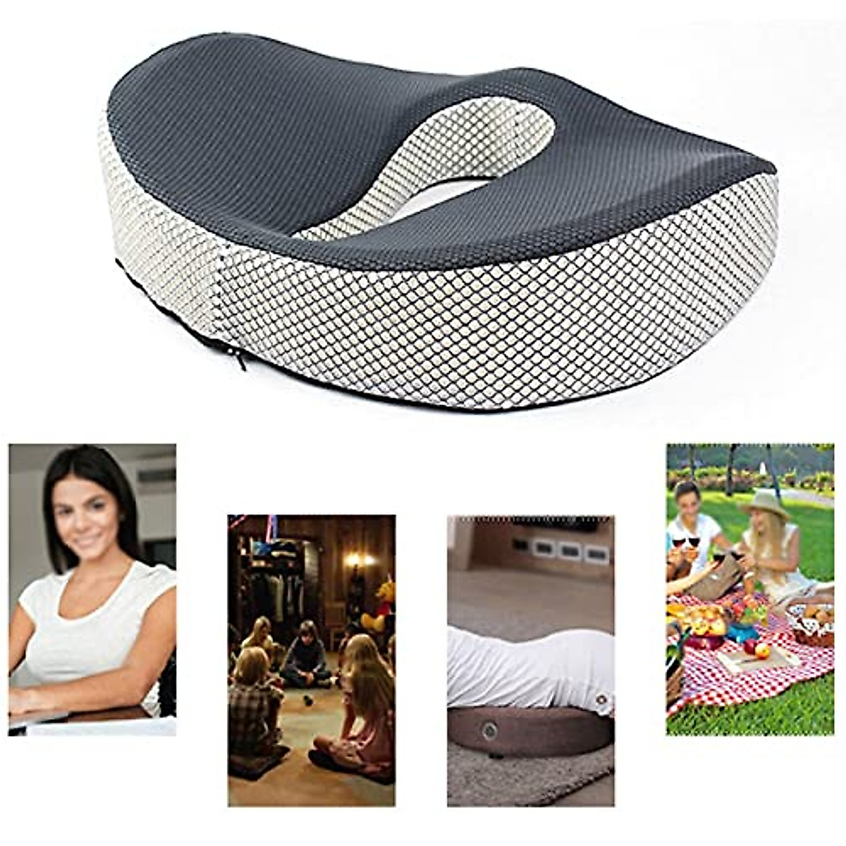 gyp Seat Cushion, Simplicity Tailbone Cushion Memory Foam Rebound Coccyx Cushion Ergonomic Posture Seat Pads Cushion Chair Pad Orthopedic Seat Cushion