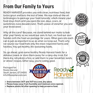 Ready Harvest Freeze Dried Mango Freeze Dried Fruit, Freeze Dried Food Gluten Free Snacks, Fruit Snacks, Canned Food, Bug Out Bag Camping Essentials #10 Can, 25-year shelf life 6 cans 397g