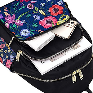 SVRVGV Nylon Backpacks for Women Casual Fashion Backpacks Purse Travel Rucksack Daypack for Girl Student