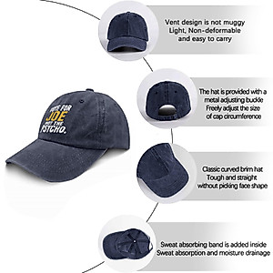 Generic Vote Hats Vote for Joe Not The Psycho Hats for Men Golf Retro Trucker Women Black Kawaii Hat Gift Hat Slogan, Navy Blue