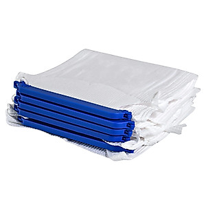 Large Refillable Ice Bags with Clamp Closure [Pack of 5] 6-1/2 x 14 – Reusable Easy Filling Hospital Icepack with Soft Outer Covering and Leak Resistant Inner Layer(5)