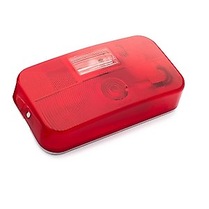 Lumitronics Red Surface Mount Light - Stop/Turn/Tail/Backup for RV, Trailer, Camper, 5th Wheel and Motorhomes (White)