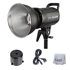 Godox SL-60W 60W 5600K Daylight Balanced LED Video Light Lamp Bowens Mount Studio Photography Lighting