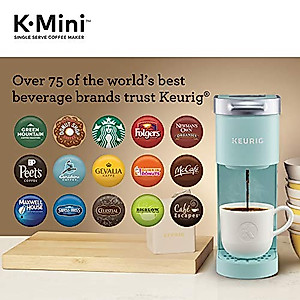 Keurig K-Mini Coffee Maker, Single Serve K-Cup Pod Coffee Brewer, 6 to 12 oz. Brew Sizes, Oasis
