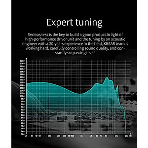 Kinboofi KBEAR KS1 in Ear Monitors, 1DD HiFi Earphones, Noise Canceling Earbuds Headphone Dynamic Headset with Detachable 2 Pin Cable (Black No Mic)