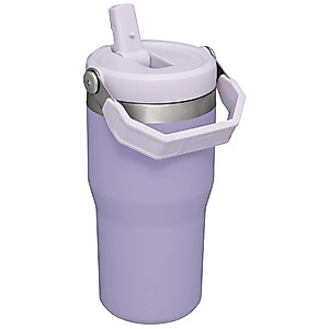 Stanley IceFlow Stainless Steel Tumbler - Vacuum Insulated Water Bottle for Home, Office or Car - Reusable Cup with Straw Leak Resistant Flip - Cold for 12 Hours or Iced for 2 Days (Lavender) , 20oz