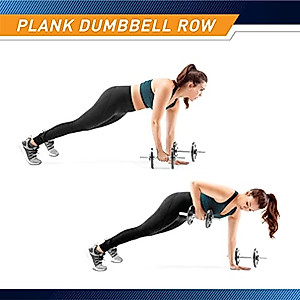 Marcy Adjustable Cast Iron Dumbbell Set with Case, Plates, Handles and Collars ADS-42, Chrome, 40 lb.