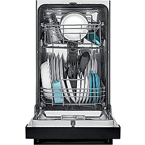 Frigidaire 18 in. ADA Compact Front Control Dishwasher in Black with Dual Spray Arms, 52 dBA, includes room-of-choice delivery