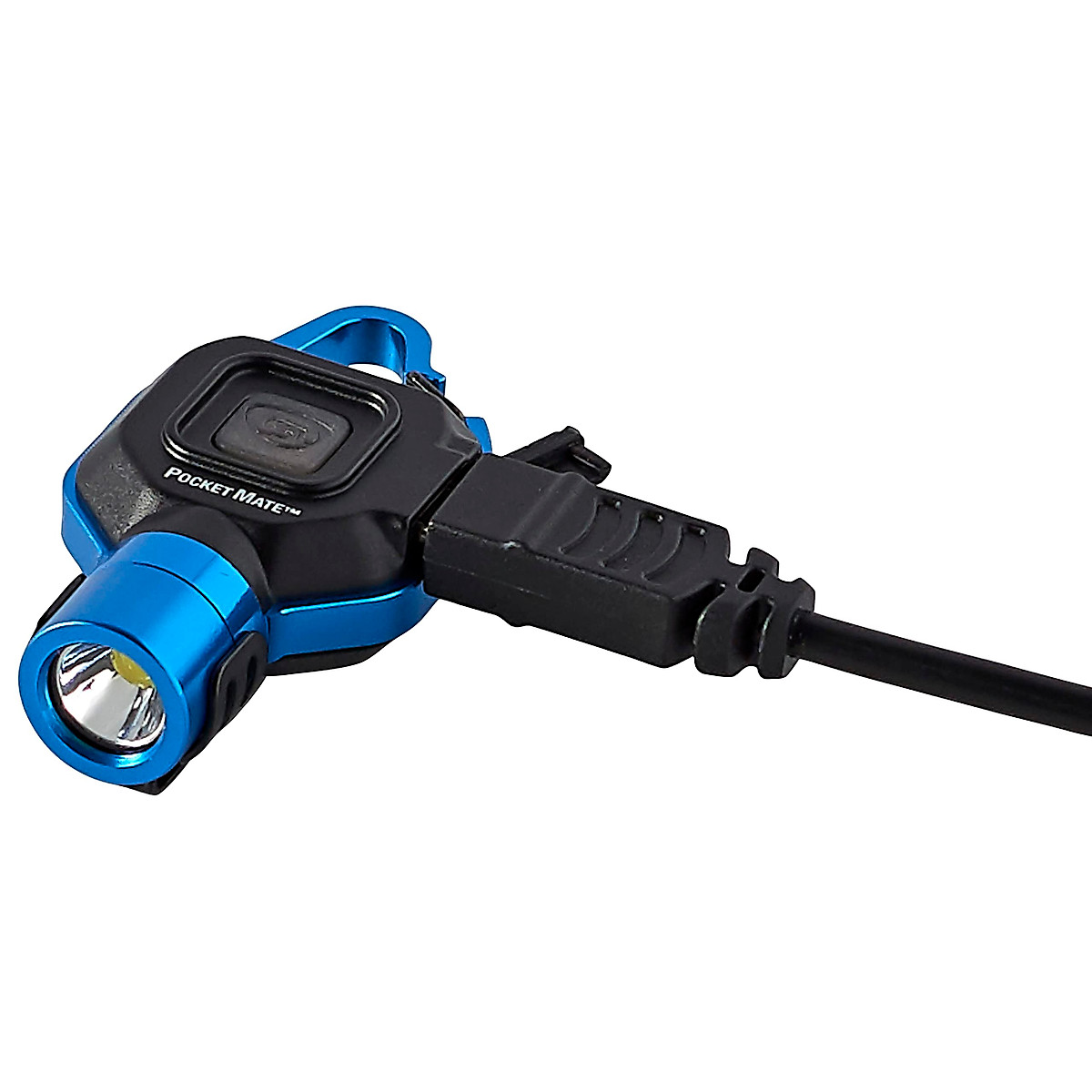 Streamlight 73302 Pocket Mate 325-Lumen Pocket Keychain/Clip-on USB Rechargeable Flashlight, Blue