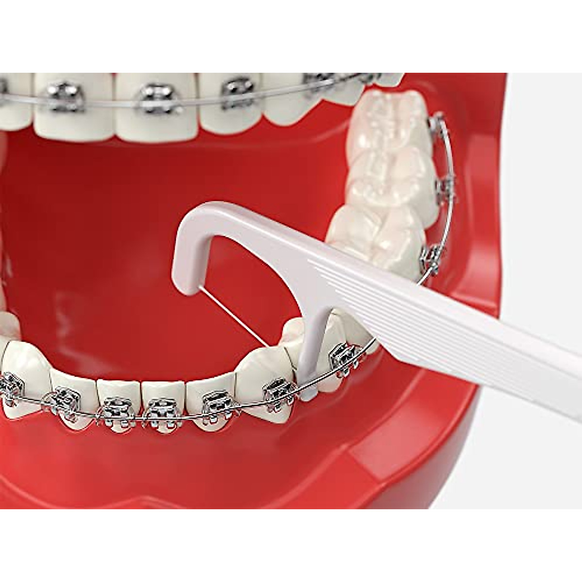 Orthodontic Flossers for Braces | Floss Picks with Shred-Resistant Unwaxed Dental Floss in Dental Hygiene Kit for Kids and Adults (Set of 4 x 35 pcs)