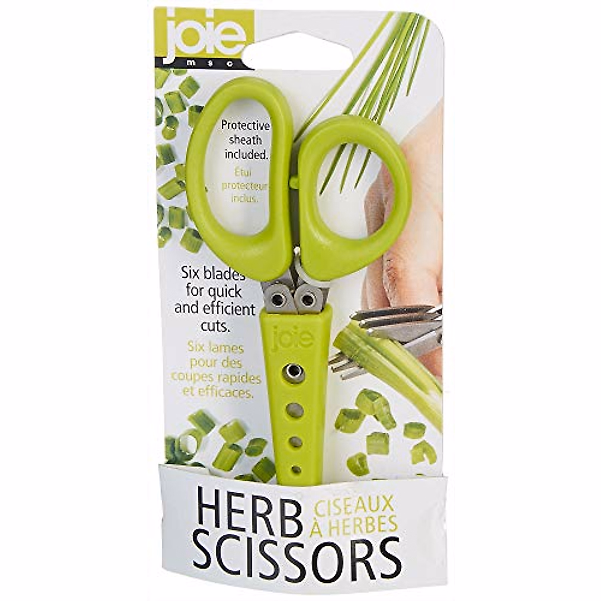 Joie 6 Blade Herb Scissors with Protective Sheath, one Size, Silver