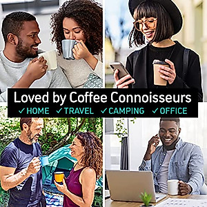 Coffee Gator French Press Coffee Maker - Thermal Insulated Brewer Plus Travel Jar - Large Capacity, Double Wall Stainless Steel - 34oz - Gray