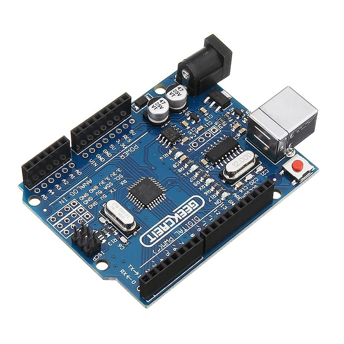 MMOBIEL ATmega328P New Version UNO R3 Board with A16U2 Compatible with Arduino IDE Projects RoHS Compliant - Includes USB Cable