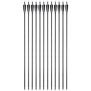SHARROW 6/12 PCS Carbon Arrow 34 Inch Archery Arrow Spine 500 Turkey Feather Practice and Hunting Arrows with Removable Tips for Compound Bow and Recurve Bow